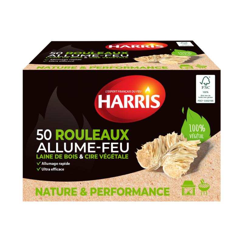 50 rouleaux allume-feu 100% naturels | Le Briochin